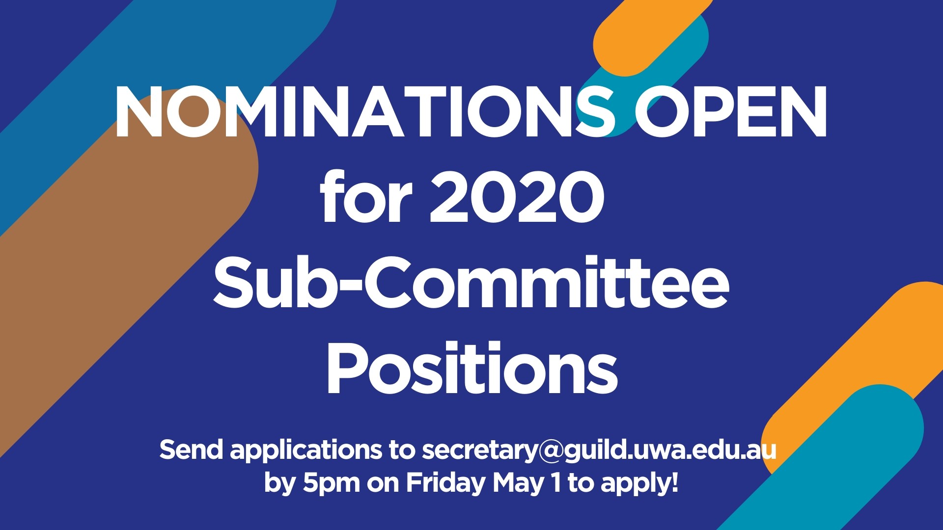Nominations Open for 2020 Sub-Committee Members | UWA Student Guild